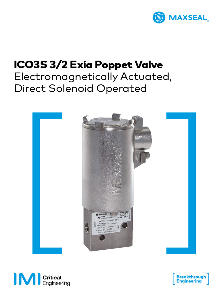 ICO3S Exia Data Sheet | PDF | Valve | Mechanical Engineering