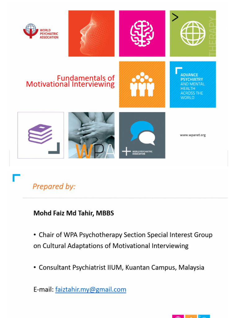 WPA Module 6 Fundamentals of Motivational Interviewing | PDF ... WPA Module 6 Fundamentals of Motivational Interviewing | PDF ...