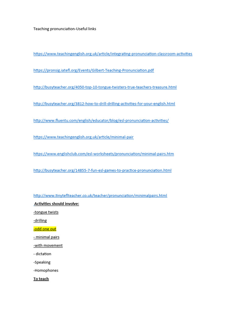 Teaching Pronunciation Phonology | PDF