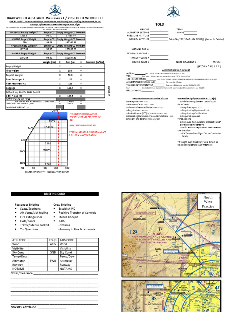 DA40 Preflight Sheets | PDF | Aviation | Transport Safety