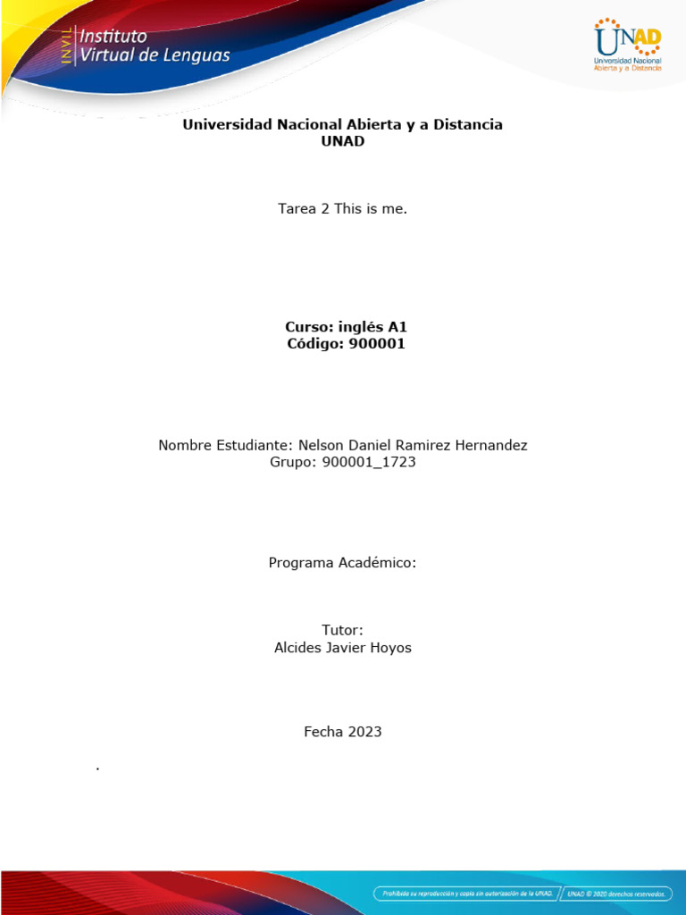 1723 TASK 2 Nelson Daniel Ramirez Hernandez | PDF | Home | Room