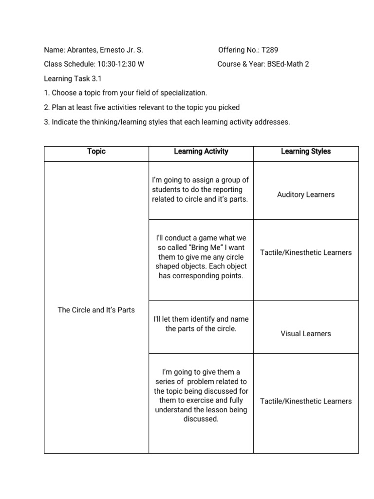 Pred128 Learning Task 3.1 | PDF