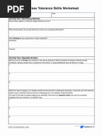 Distress Tolerance: DBT Skills - Worksheet - Therapist Aid | PDF ...