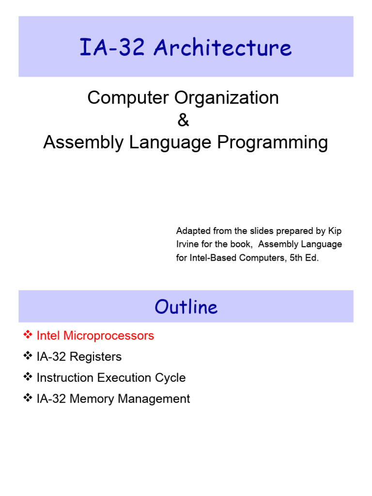 03 IA32Architecture | PDF | 64 Bit Computing | Central Processing Unit