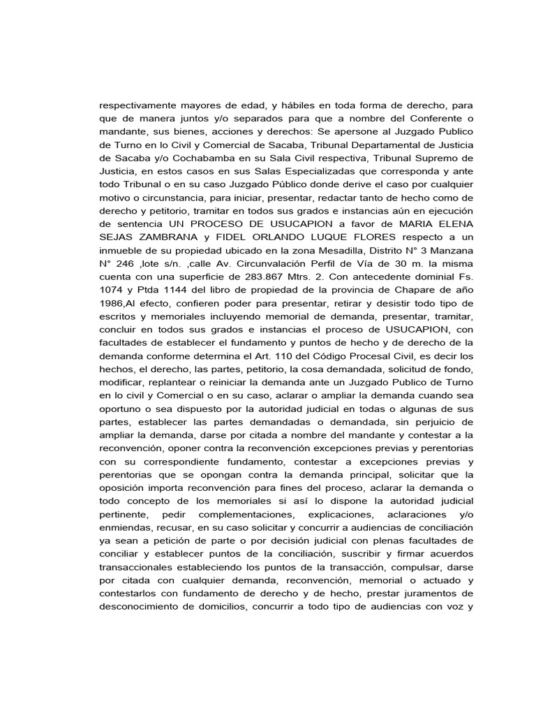 Modelo De Instructiva De Poder Demanda De Divorcio Bo Vrogue Co/modelo De Poder En Panama