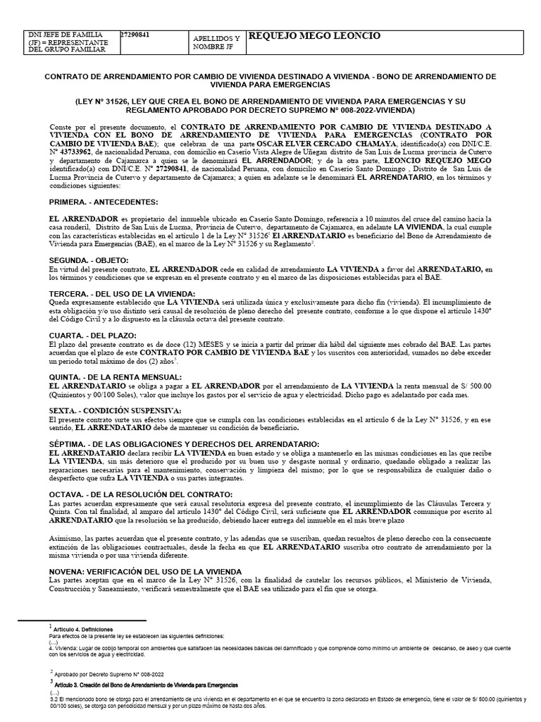 6.3. ANEXO 3 - LEONCIO Proyecto de Contrato BAE Supuesto Cambio de ...