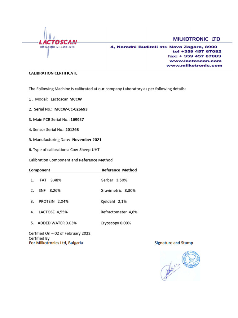 Lactoscan de Referenica | PDF | Computers | Technology & Engineering