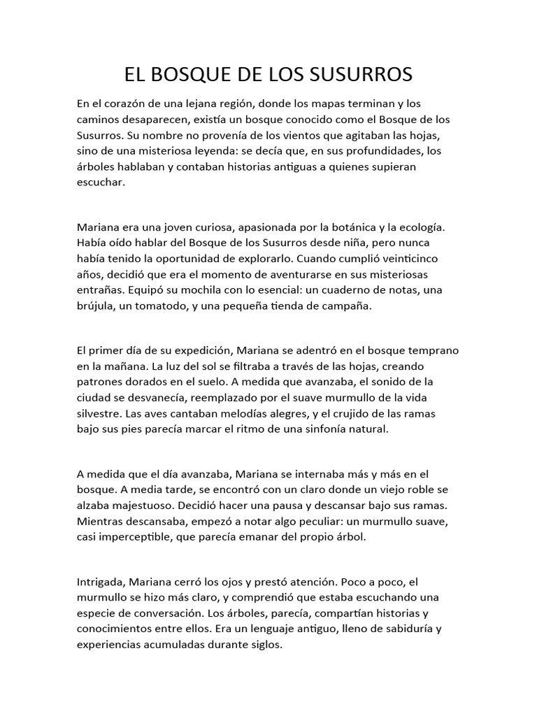 El Bosque de Los Susurros | PDF