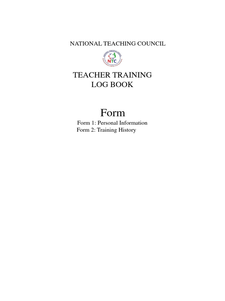 Teacher Training Log Book Format | PDF | Educational Technology ...