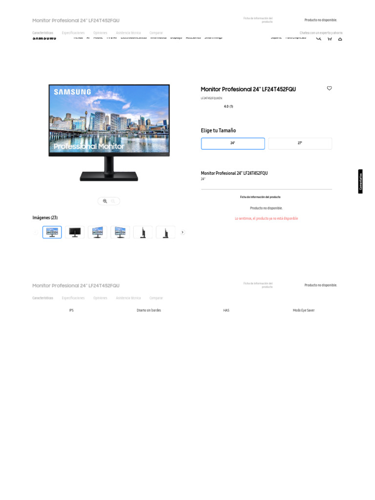 Monitor Profesional 24 - LF24T452FQU - Samsung España | PDF | Monitor ...