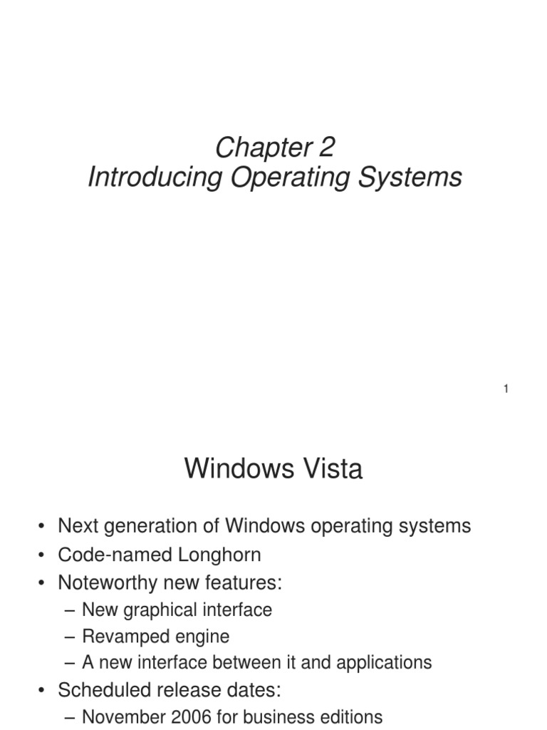 Introducing Operating Systems | PDF | Operating System | Microsoft Windows