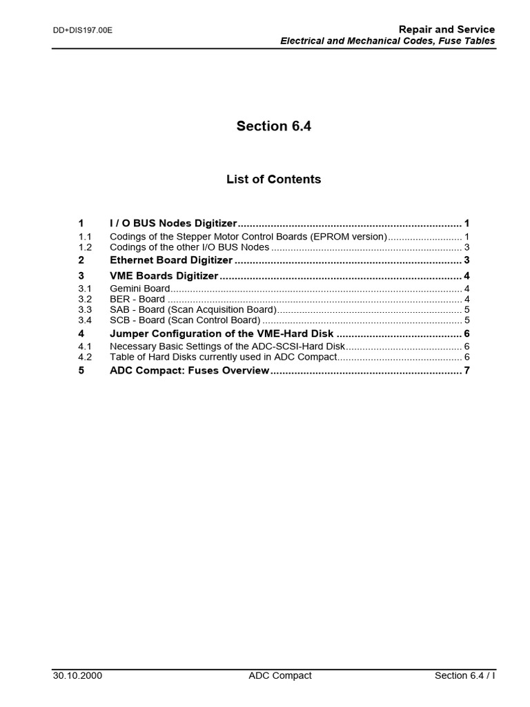 ADC Compact - Chapter 06.4 - Electrical and Mechanical Codes, Fuse ...