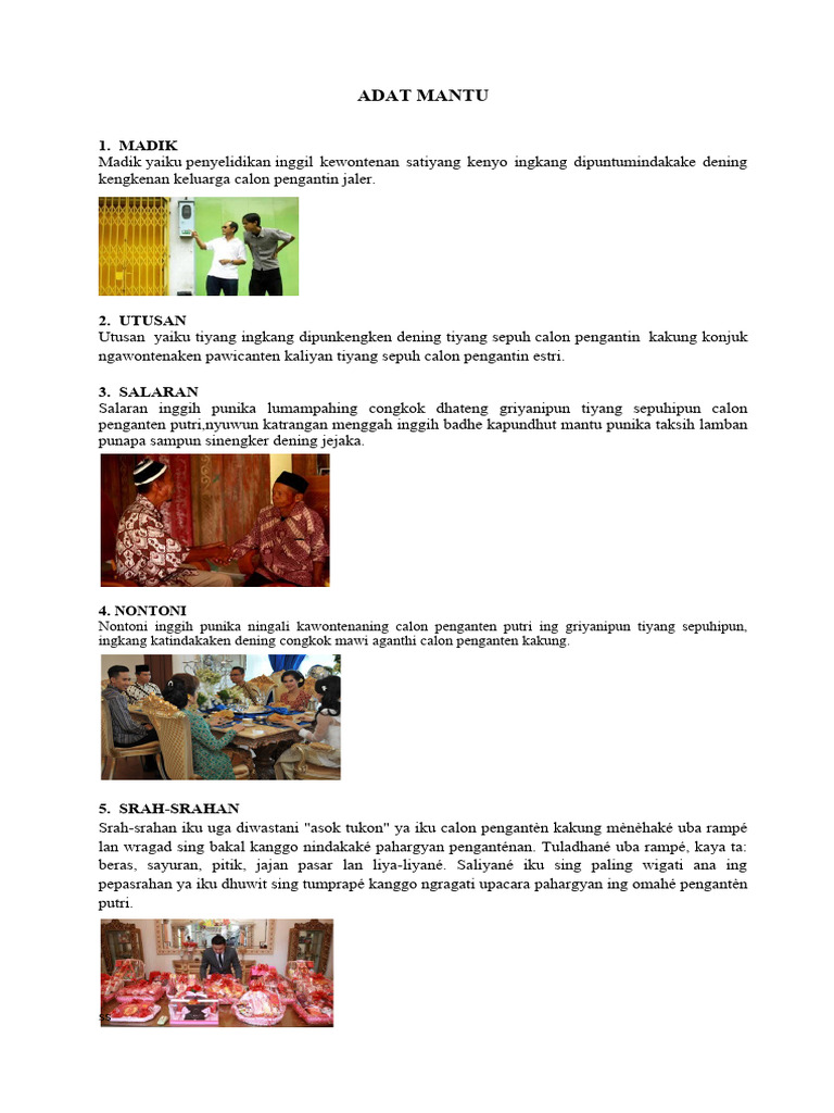 Adat Mantu Jawa | PDF