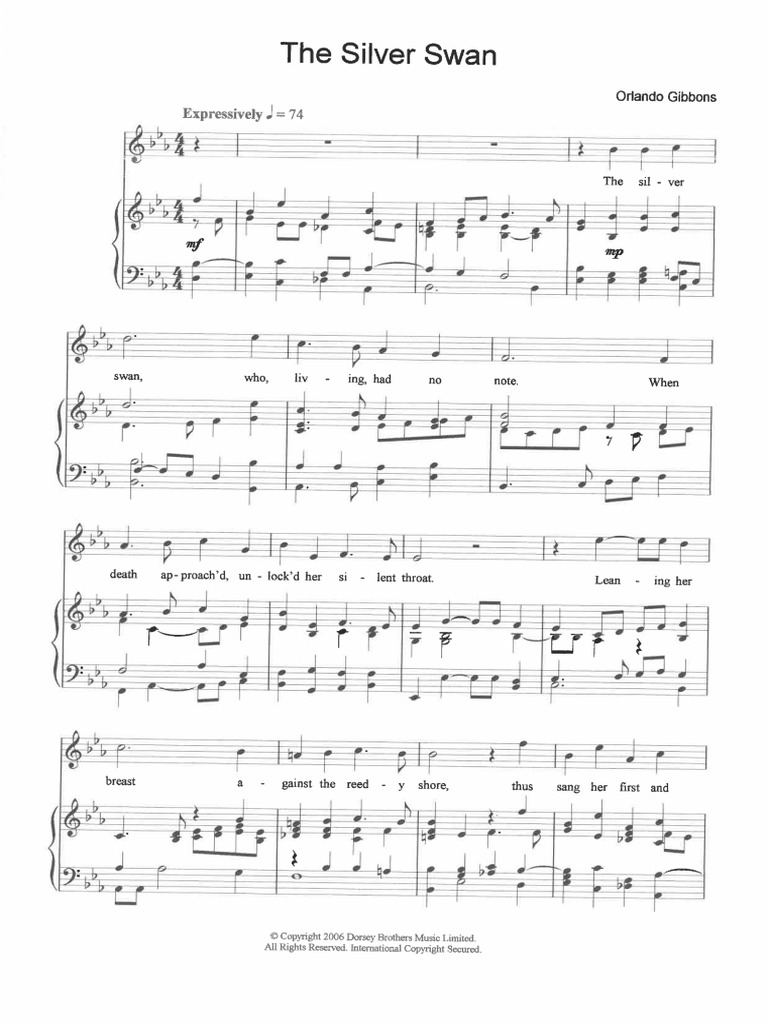 O. Gibbons - The Silver Swan | PDF