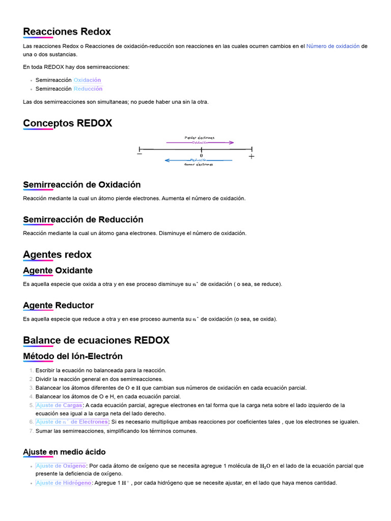 Reacciones Redox - 111112 | PDF | Redox | Materiales