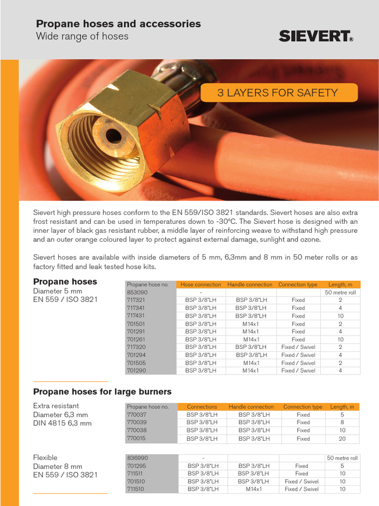 Sievert Propane Hoses and Connections ENG | PDF