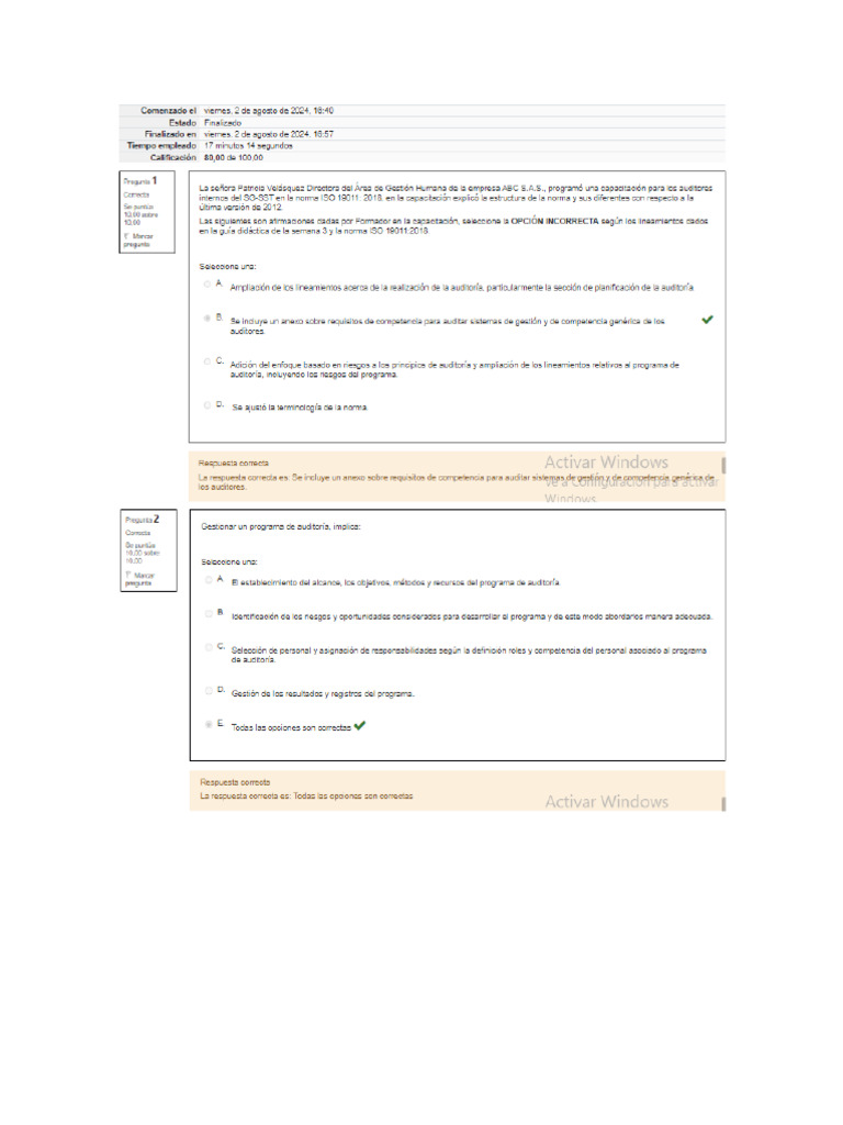 Evaluacion Modulo 3 Auditoria | PDF