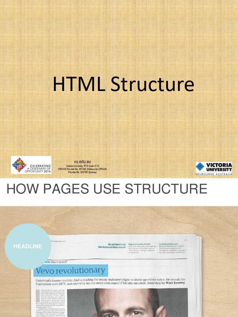 Day 1 - HTML Structure | PDF | Html Element | Web Development