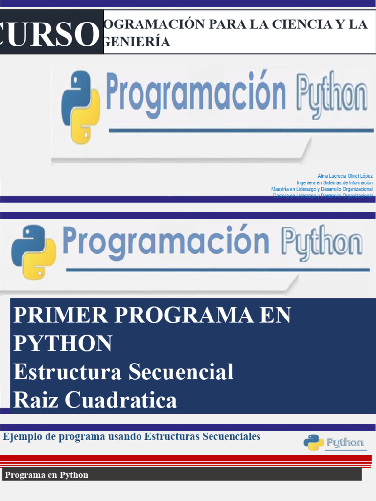 Intro2Python EjercicioNo1 RaizCuadratica | PDF | Algoritmos | Ciencias de la Computación