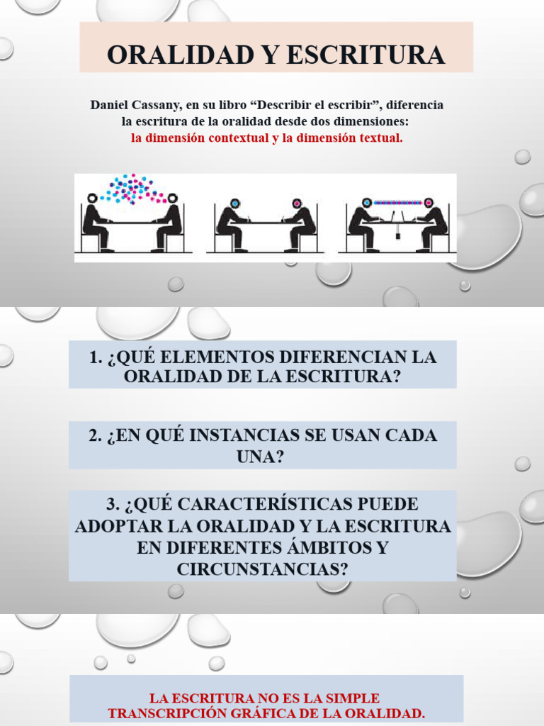 Oralidad y Escritura | PDF | Escritura | Comunicación
