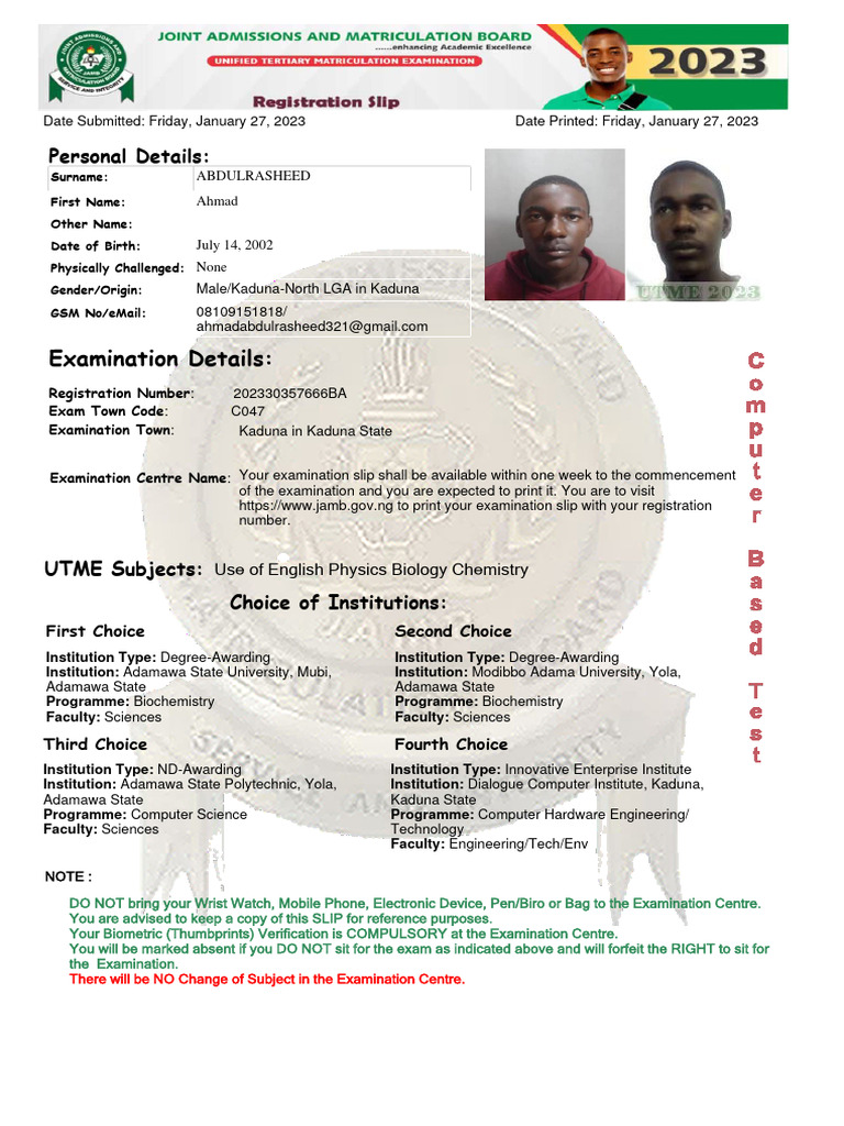 202330357666BA Abdulrasheed | PDF | Computing