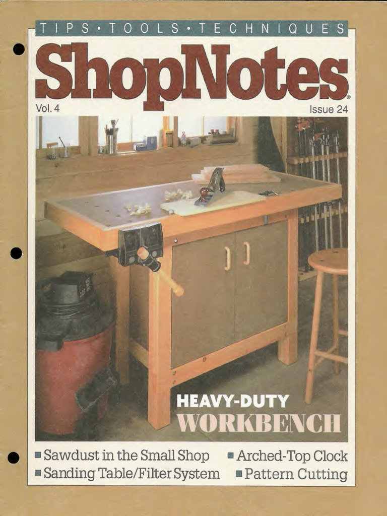 ShopNotes #24 (Vol. 04) - Heavy-Duty Workbench - Text | PDF