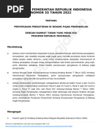 PP 55 Tahun 2022 | PDF