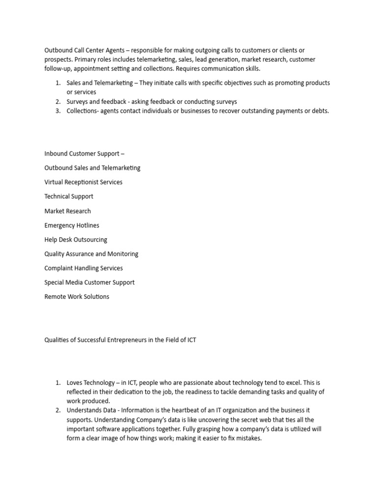 Outbound Call Center Agents - Part II | PDF | Call Centre | Computing