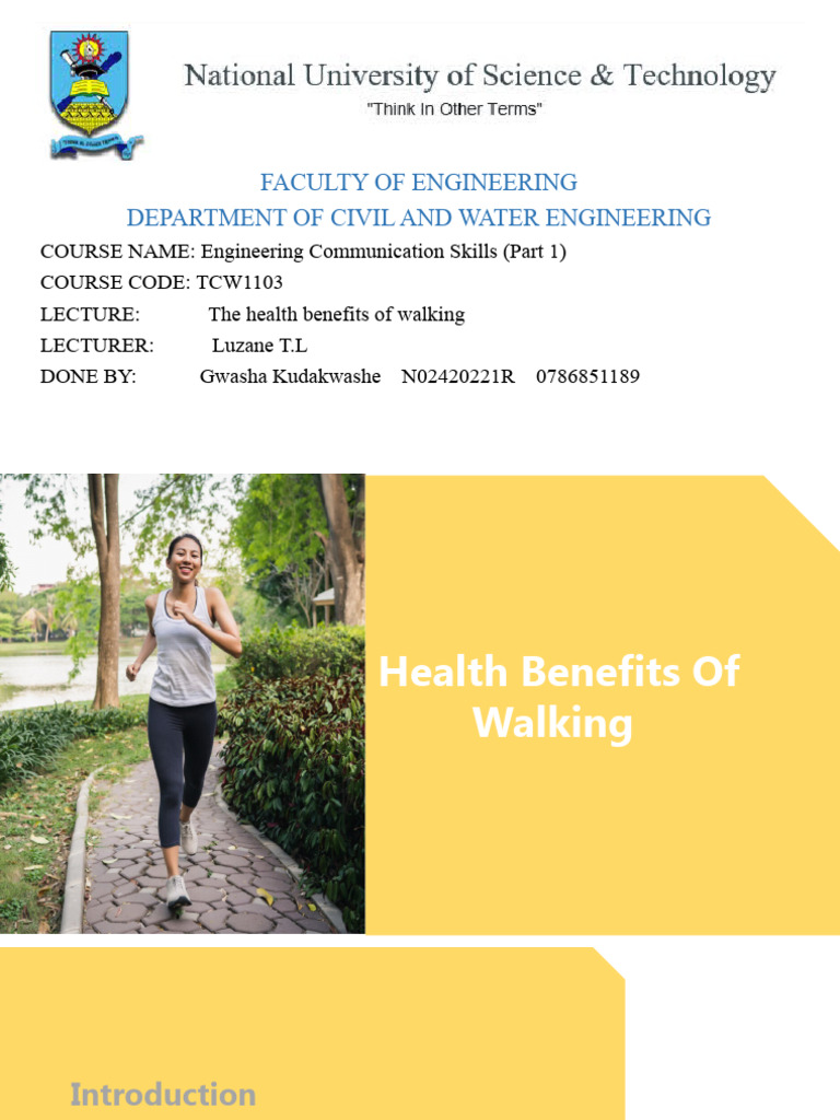Health Benefits of Walking | PDF | Weight Management | Heart