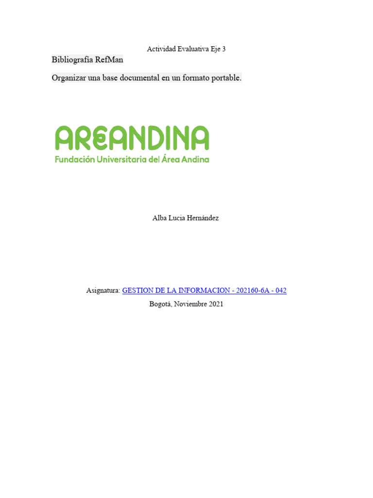 Actividad Evaluativa Eje 3 gestion de la informacion | PDF Actividad Evaluativa Eje 3 gestion de la informacion | PDF