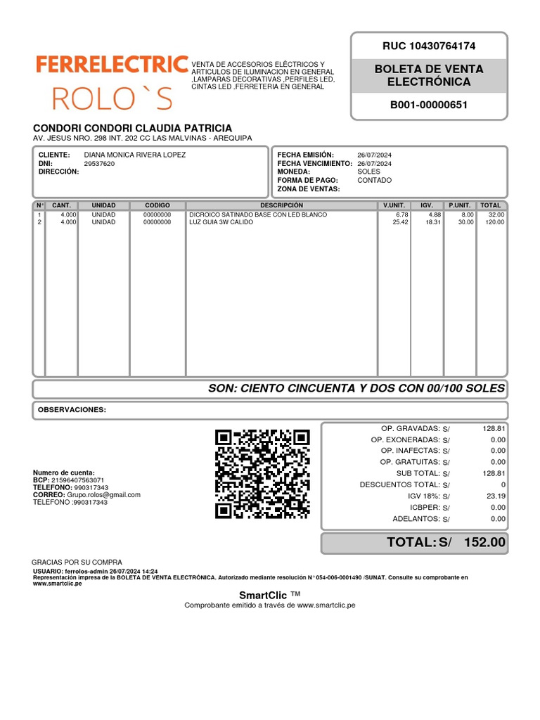 10430764174_B001-00000651-1004-PDF | PDF | Encendiendo | Ligero