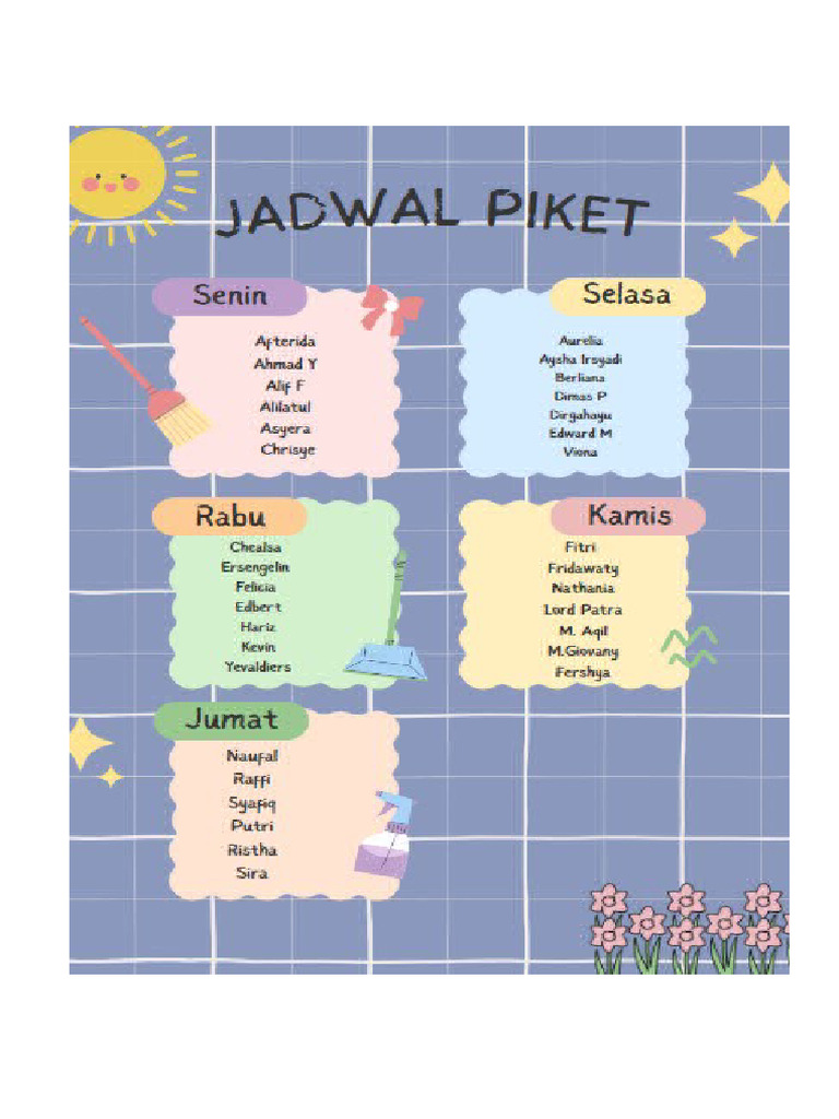 Jadwal Piket 7a | PDF