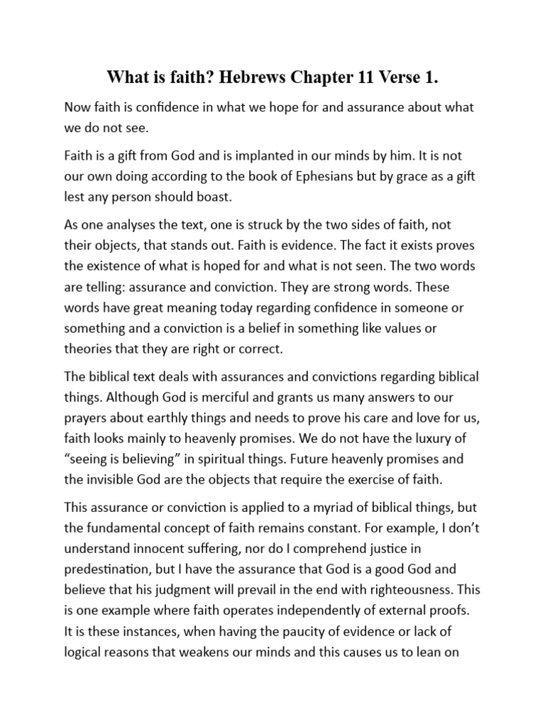 What Is Faith | PDF | Assurance (Theology) | Faith