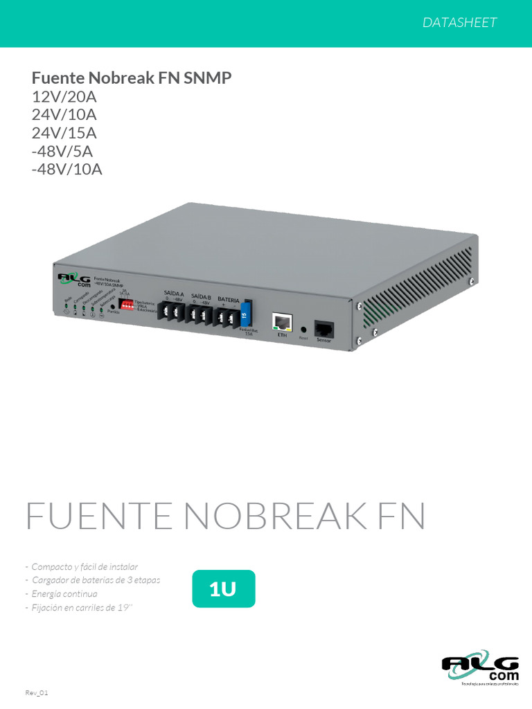 Fuentes Nobreak ALGcom: Eficiencia y Protección | PDF | Ingenieria ...