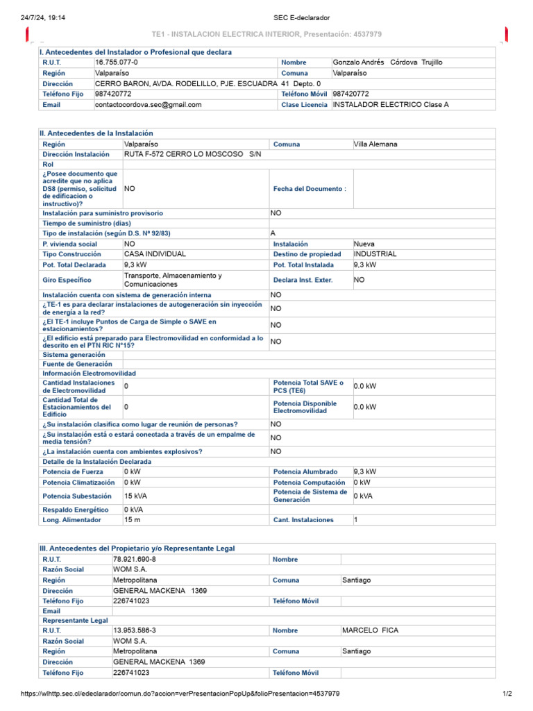 Folio Val - 3G - 069 | PDF | Electricidad | Poder (Física)