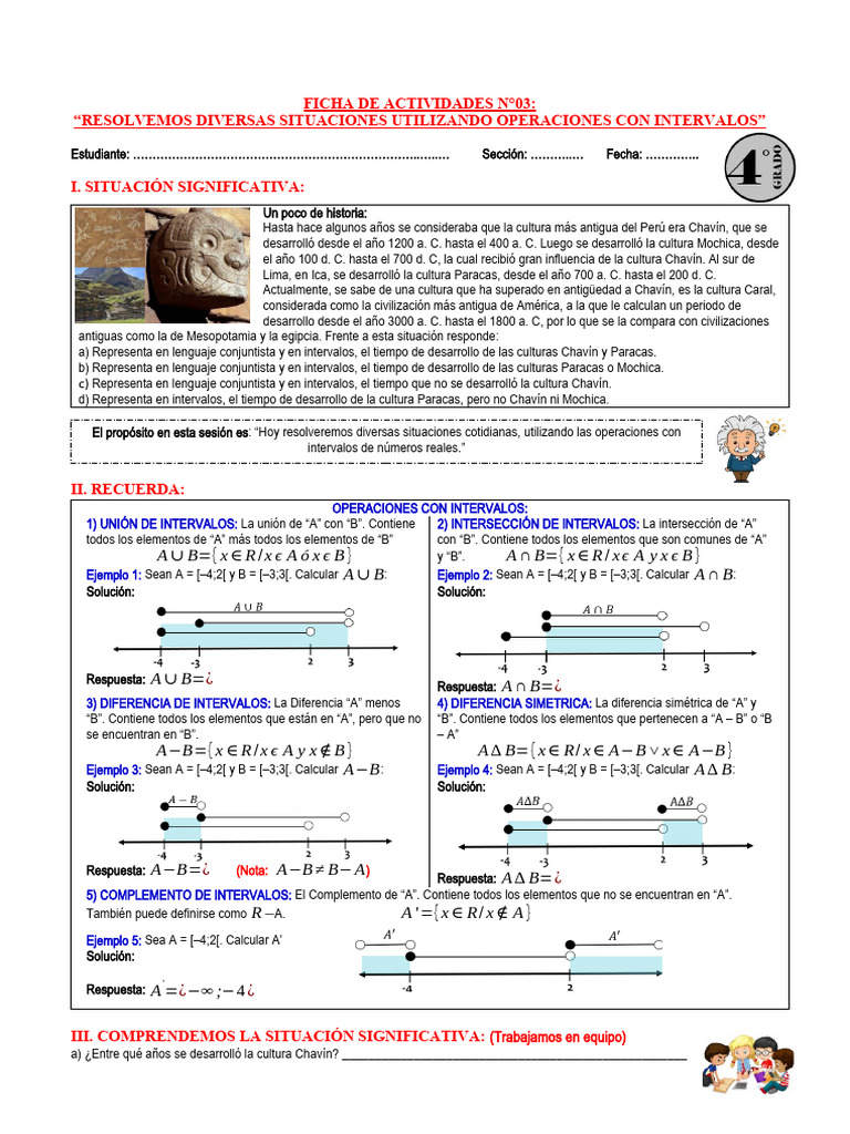 ficha intervalos 2 - 2024 | PDF | Matemáticas