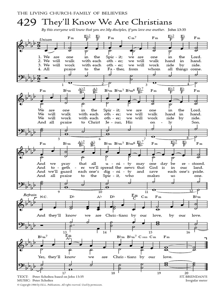 They Ll Know We Are Christians Pdf Graphemes Collation