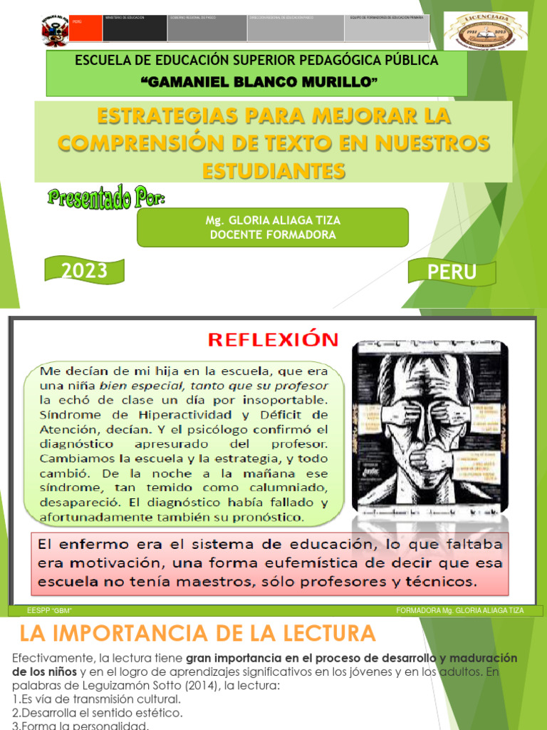 ESTRATEGIAS PARA MEJORAR LA COMPRENSIÓN DE TEXTO-1 | PDF | Comprensión ...