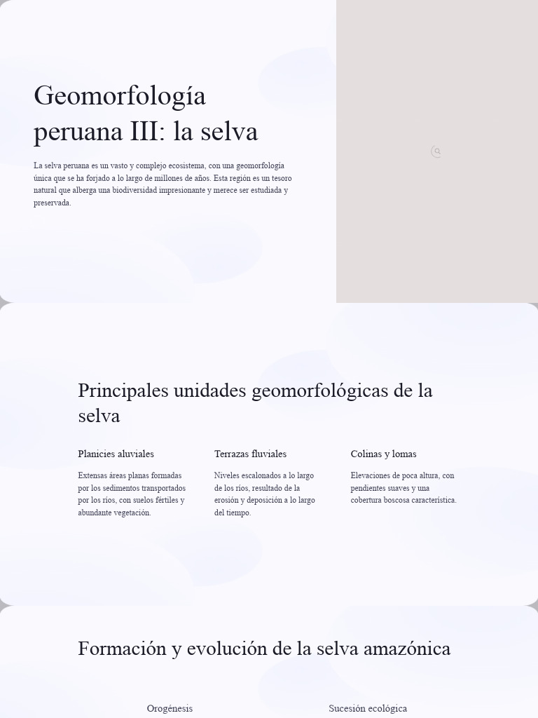 Geomorfologia Peruana III La Selva | PDF | Selva | Suelo