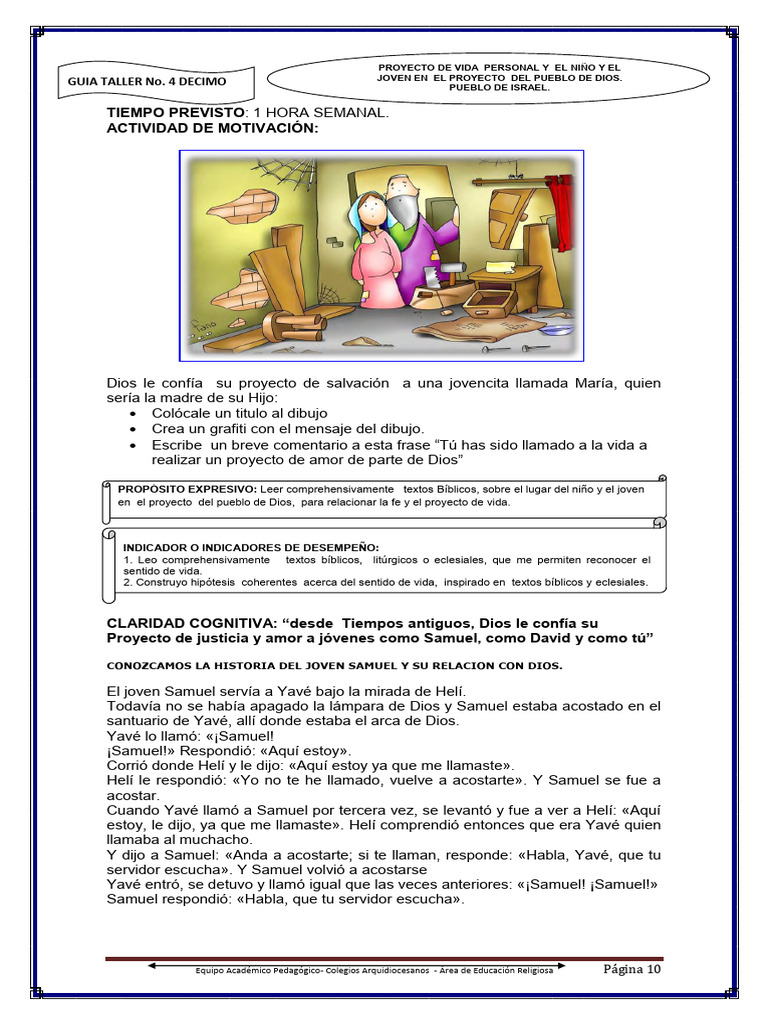 GUIA 1 DECIMO Religión | PDF | María, madre de Jesús | Tetragrammaton