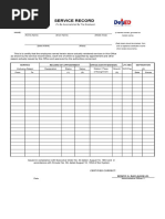 Service Record Form | PDF