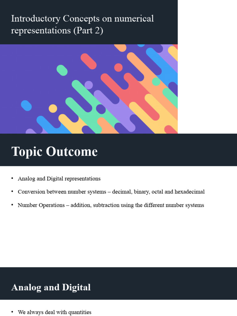 Introduction - Part 2 | PDF | Binary Coded Decimal | Digital Signal