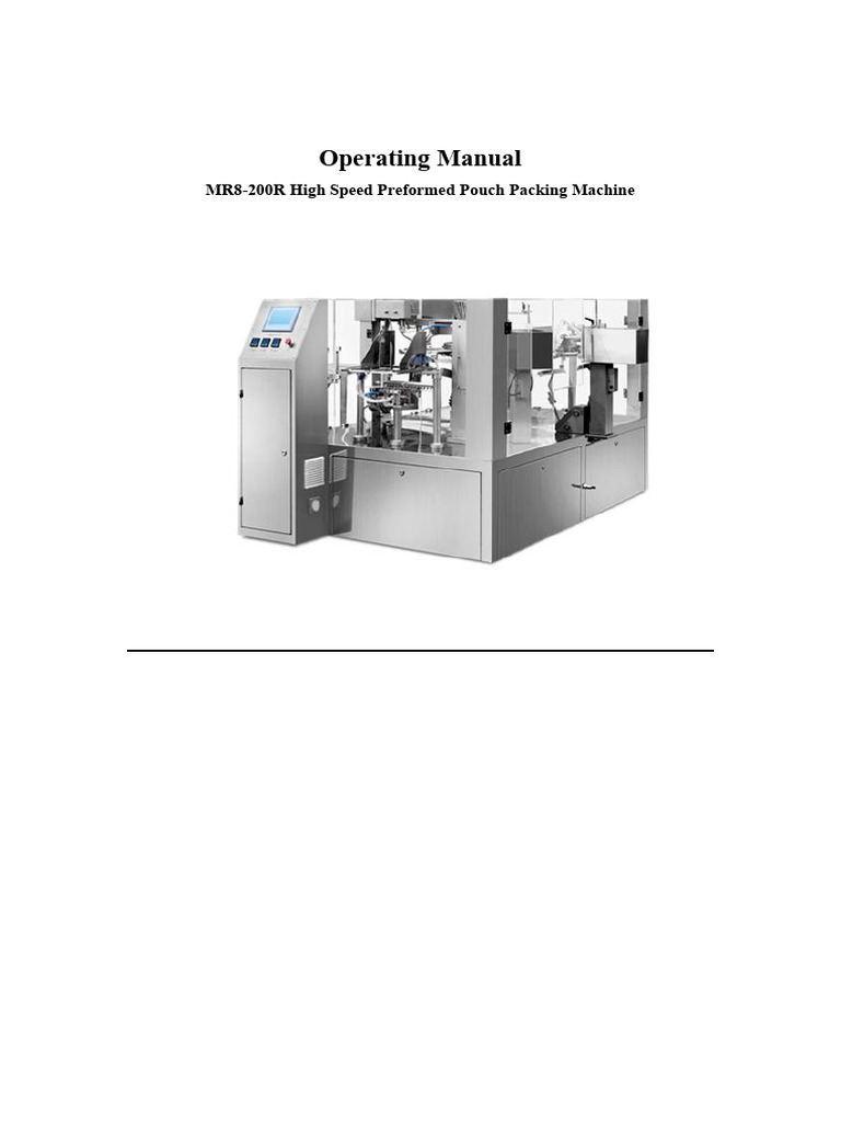 MR8-200R Operating Manual | PDF | Relay | Screw