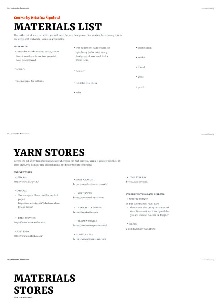 U2 - Material and Store List | PDF