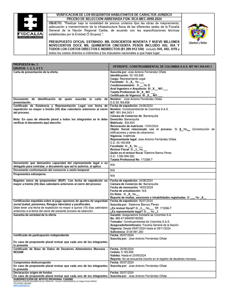Alcance Al Informe de Evaluación Jurídica | PDF | Colombia | Presupuesto