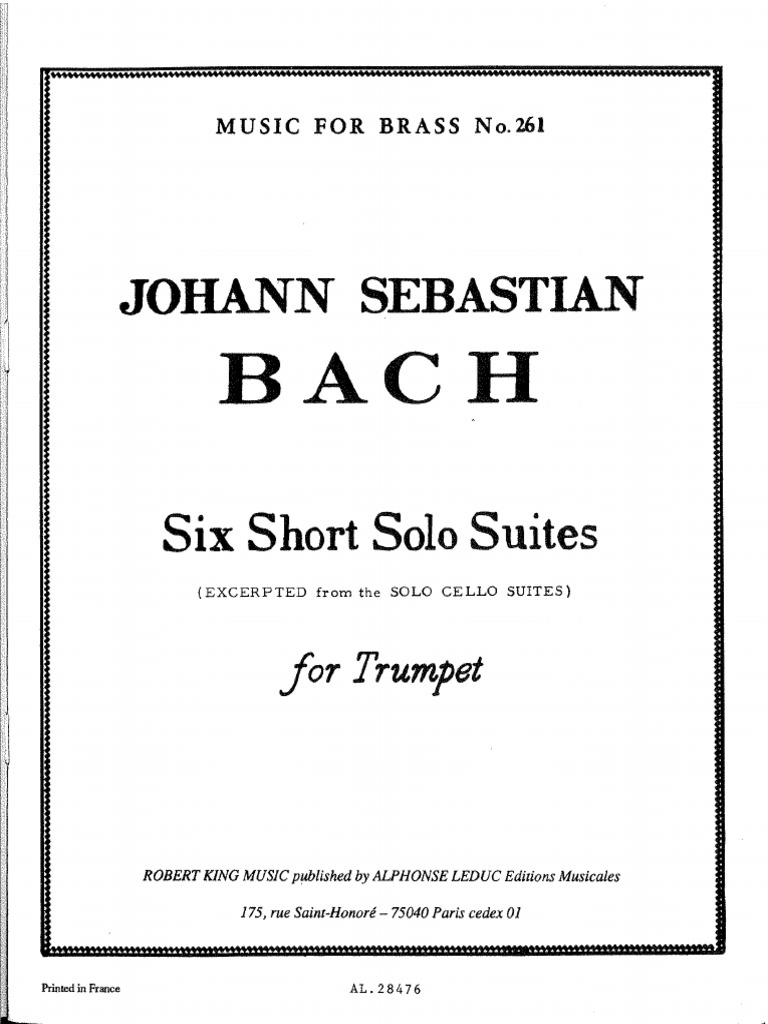 Bach - 6 Short Solo Suties | PDF