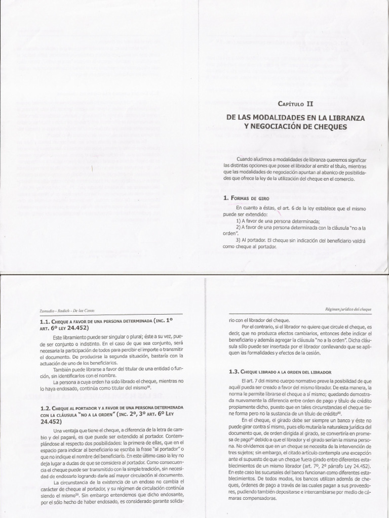 Modalidades Del Cheque | PDF