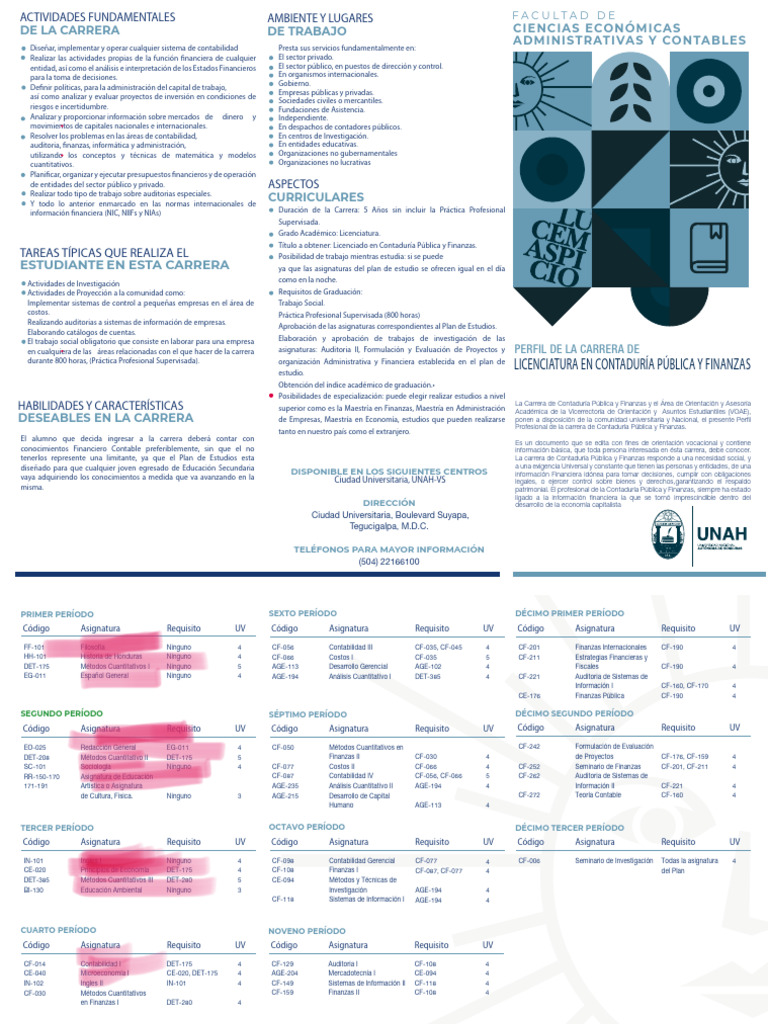 Licenciatura en Contaduria Publica y Finanzas 2022 | PDF | Teneduría de libros | Auditoría
