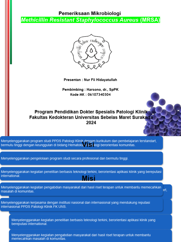 Pemeriksaan Mikrobiologi MRSA | PDF | Pengembangan Diri