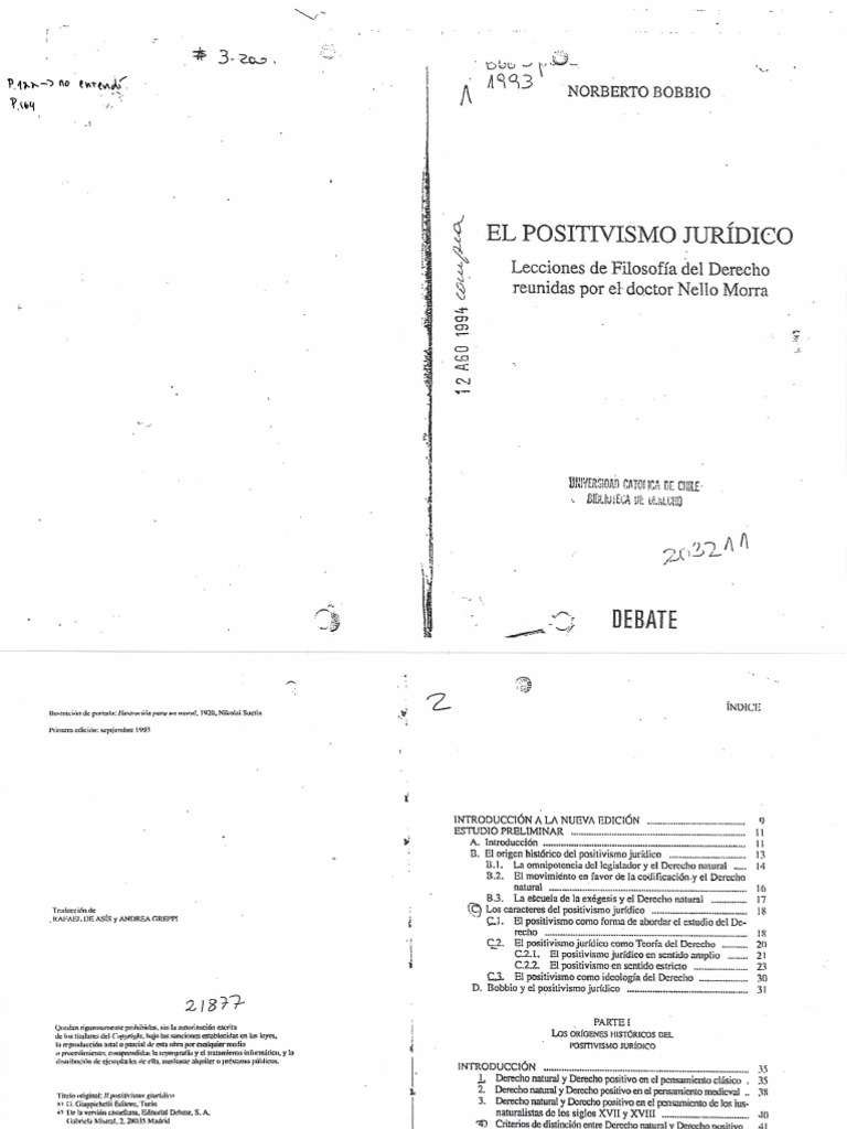 Positivismo Jurídico (N. Bobbio - Nolla) Completo | PDF